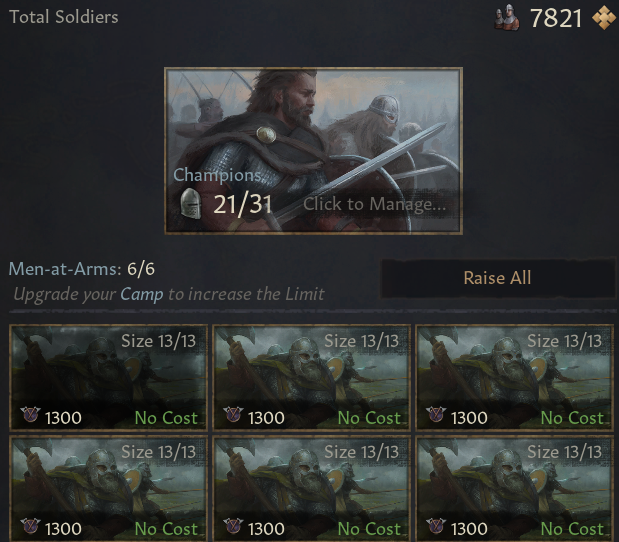 As an adventurer in 867, it is almost impossible to have 4000 soldiers to complete the Conqueror ...